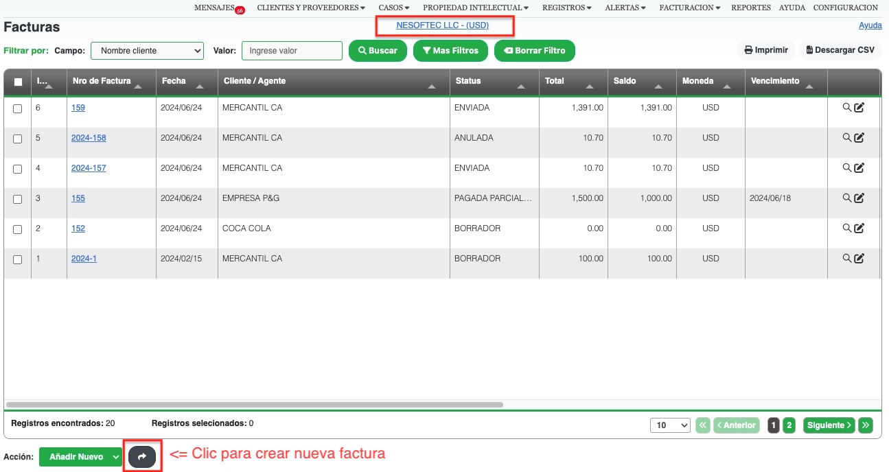 Crear facturas en el módulo de facturación – Blog